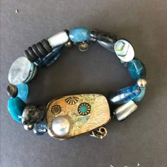 Silpada | Jewelry | Silpada Blue Shadow Box Stretch Bracelet | Poshmark